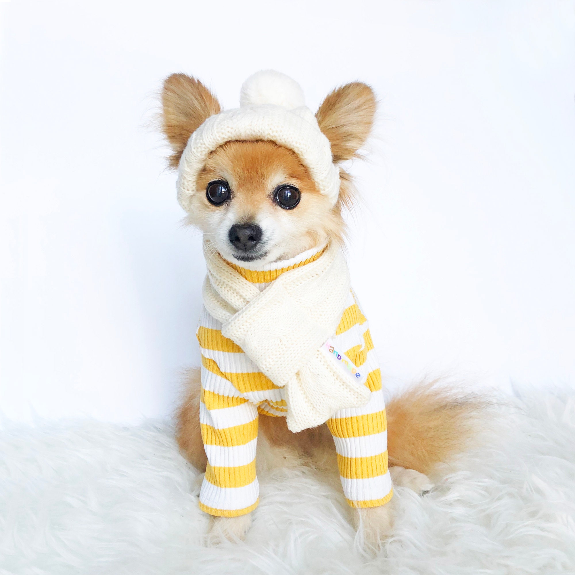 Dogs Winter Beanie Scarf Set HANDMADE dog hats dog caps | Etsy