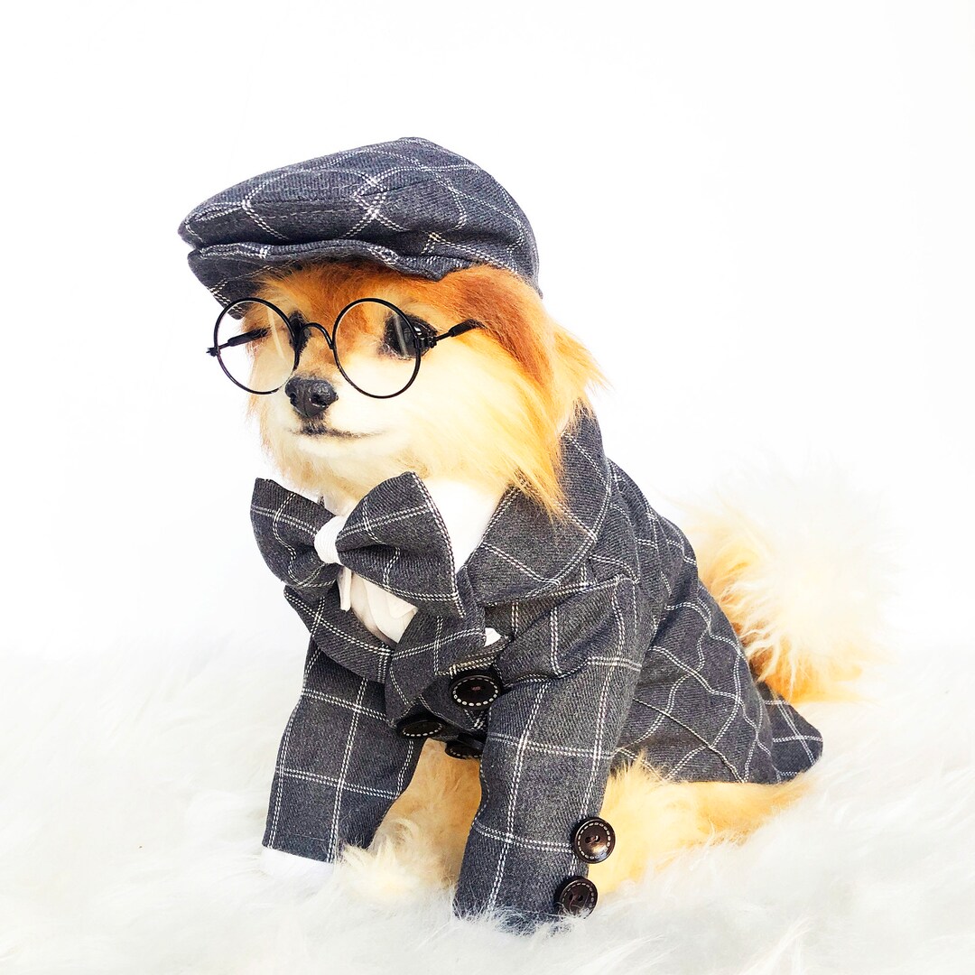 Dog Double Breasted Suit Jackets, Formal Dog Tuxedo, Pet Formal Clothes ...