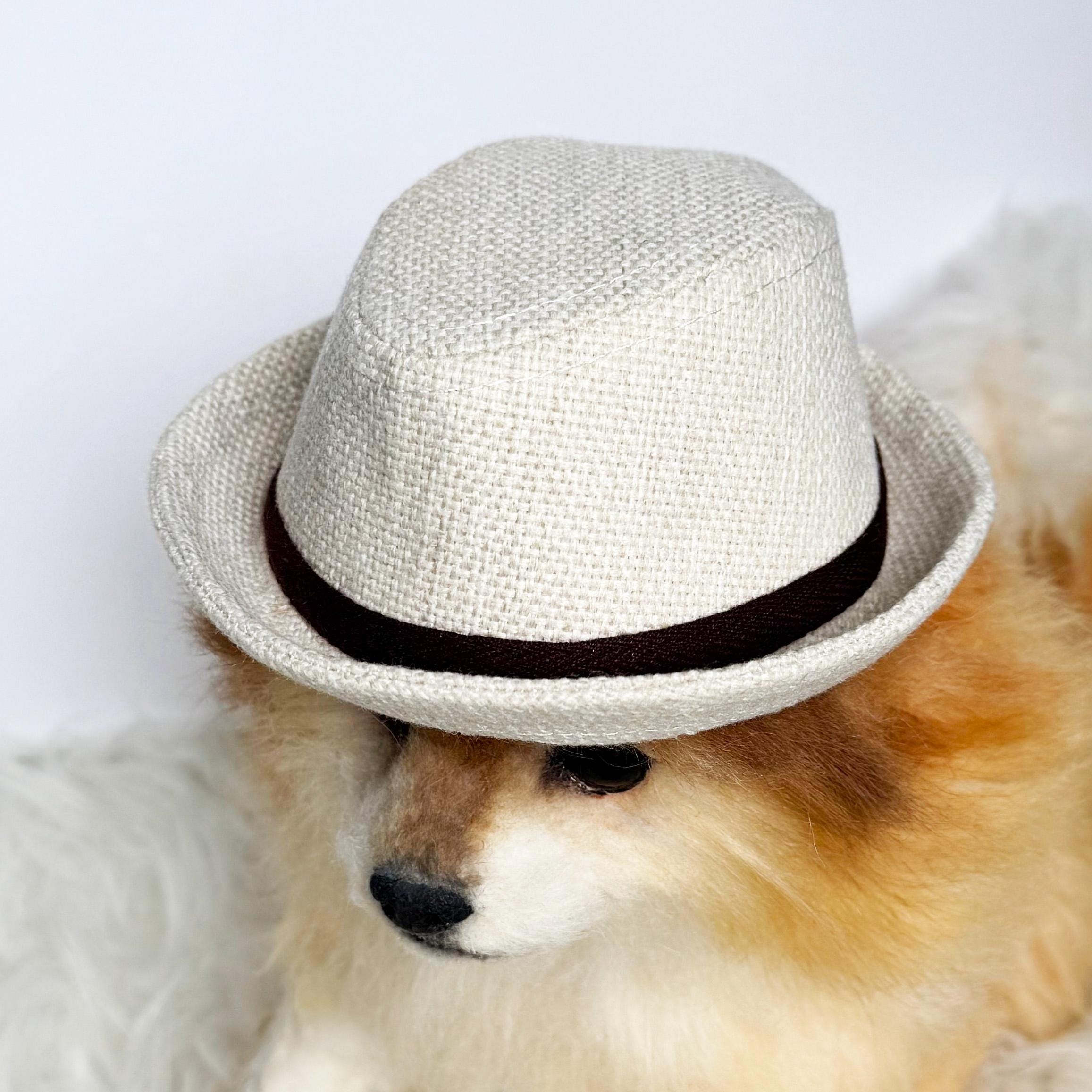 Fedora for DOGS, CATS! HANDMADE Dog Hats, Dog Caps, Summer Hat, Cowboy ...