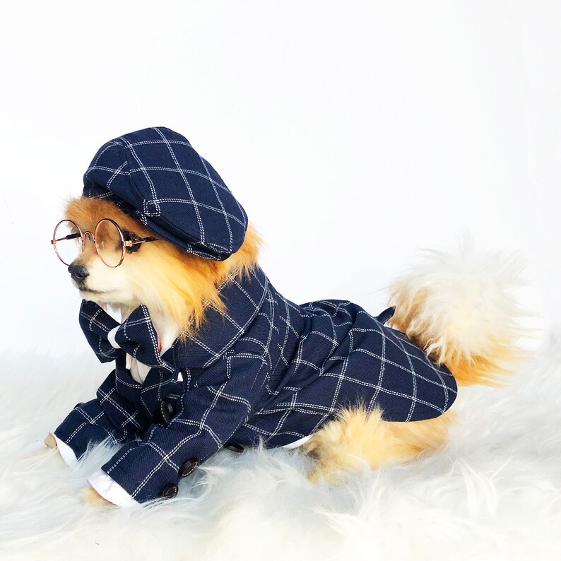 Dog Double Breasted Suit Jackets, Formal Dog Tuxedo, Pet Formal Clothes ...