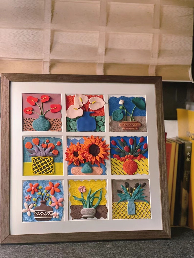 Creative Customized Handcrafted Clay Art, Handcrafted Clay Flower ...