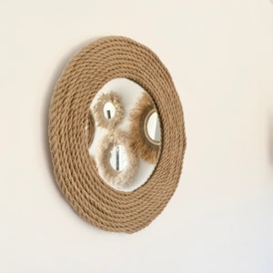 Jute Mirror, Jute Rope Mirror, Mediterranean Decoration, Natural Mirror ...