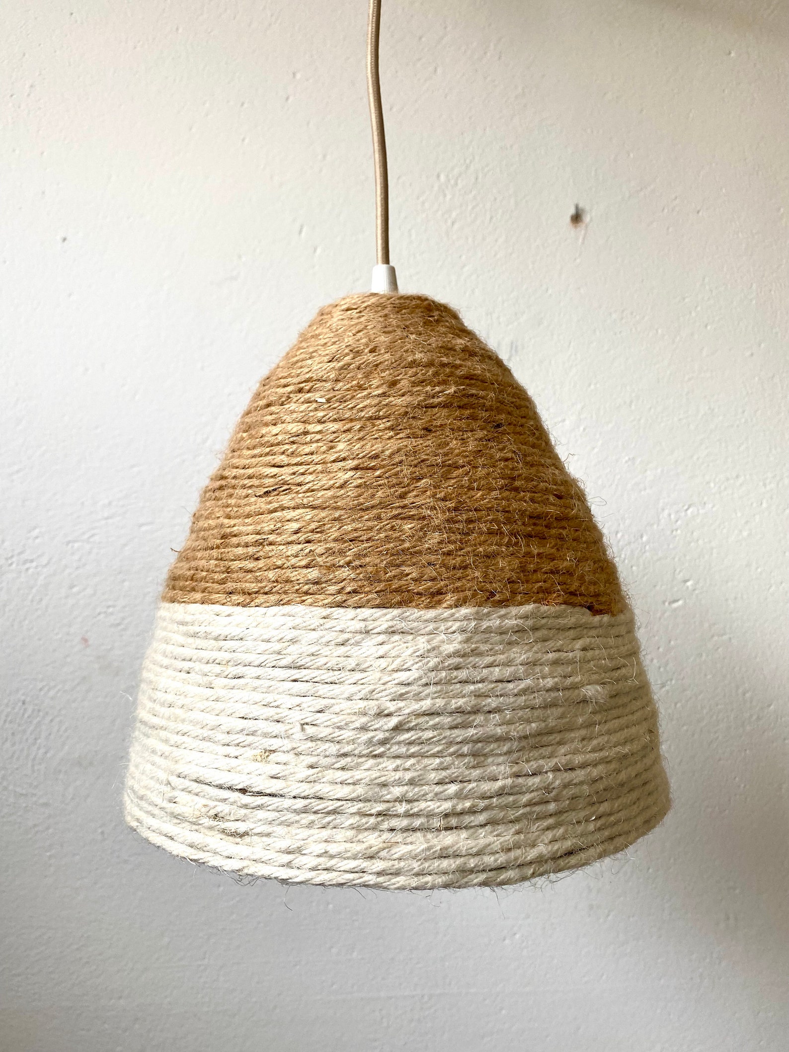 Pendant Lamp Jute Boho and Rustic Style Jute Ceiling Lamp - Etsy