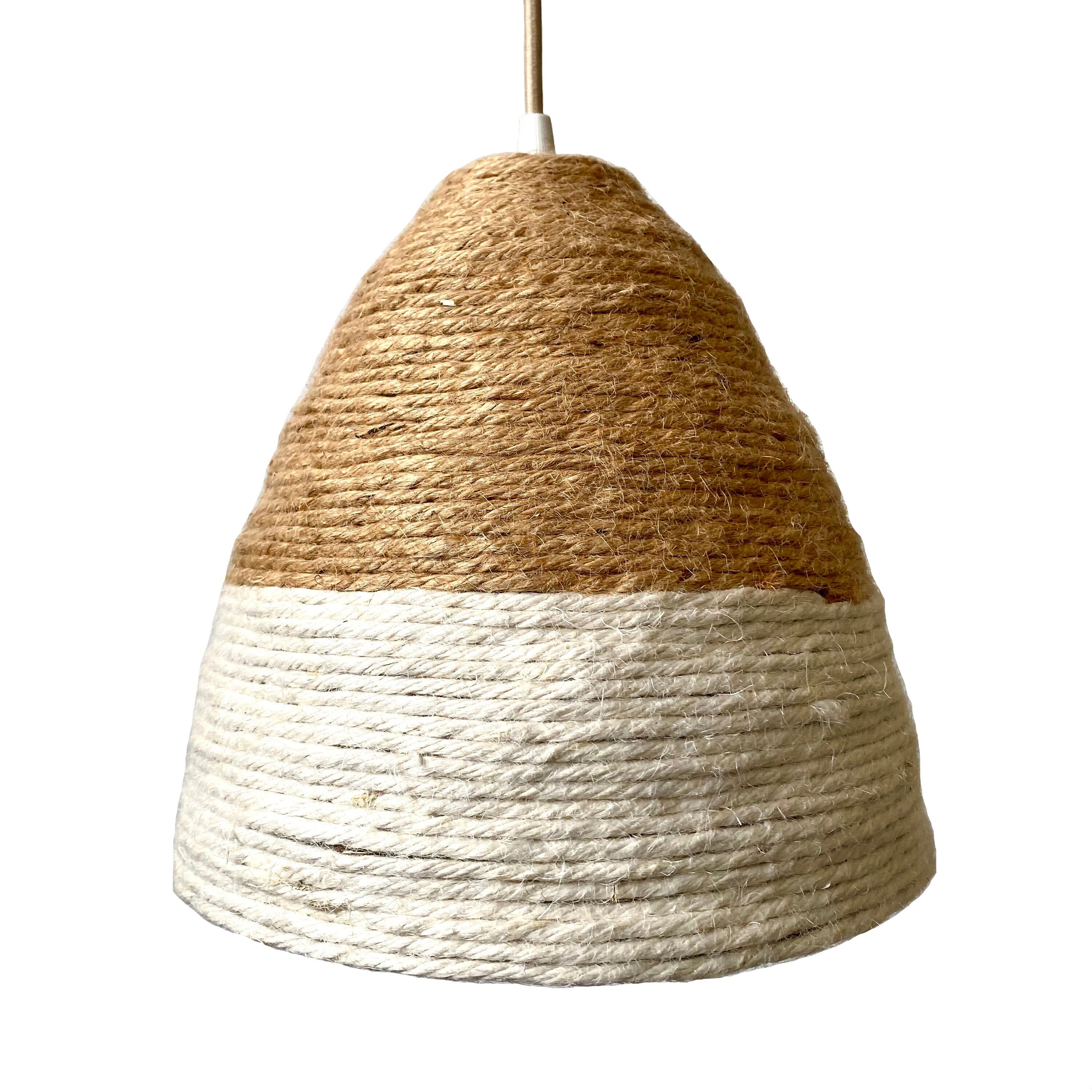 Pendant Lamp Jute Boho and Rustic Style Jute Ceiling Lamp - Etsy