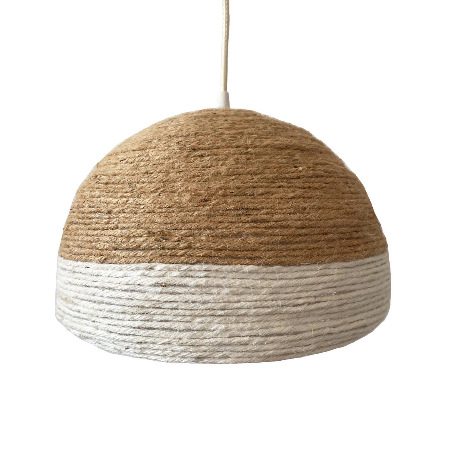 Globe Pendant Light Jute Boho and Rustic Style Jute Ceiling - Etsy