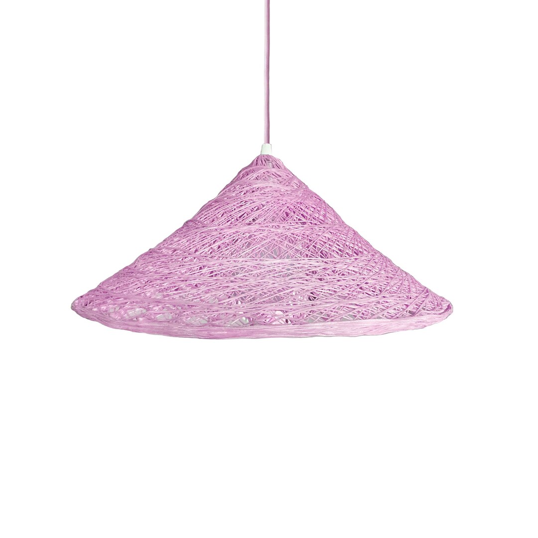 Pink Pendant Lamp Boho Style, Pendant Light Plug In, Pendant Lights ...