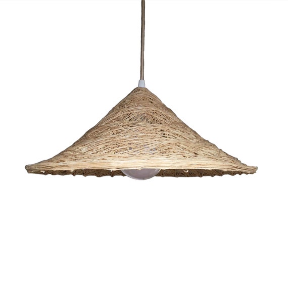 Beige Pendant Lamp Boho Style Pendant Light Plug In Pendant | Etsy