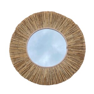 Bamboo Round Mirror Mirror Wall Decor Round Mirror of - Etsy