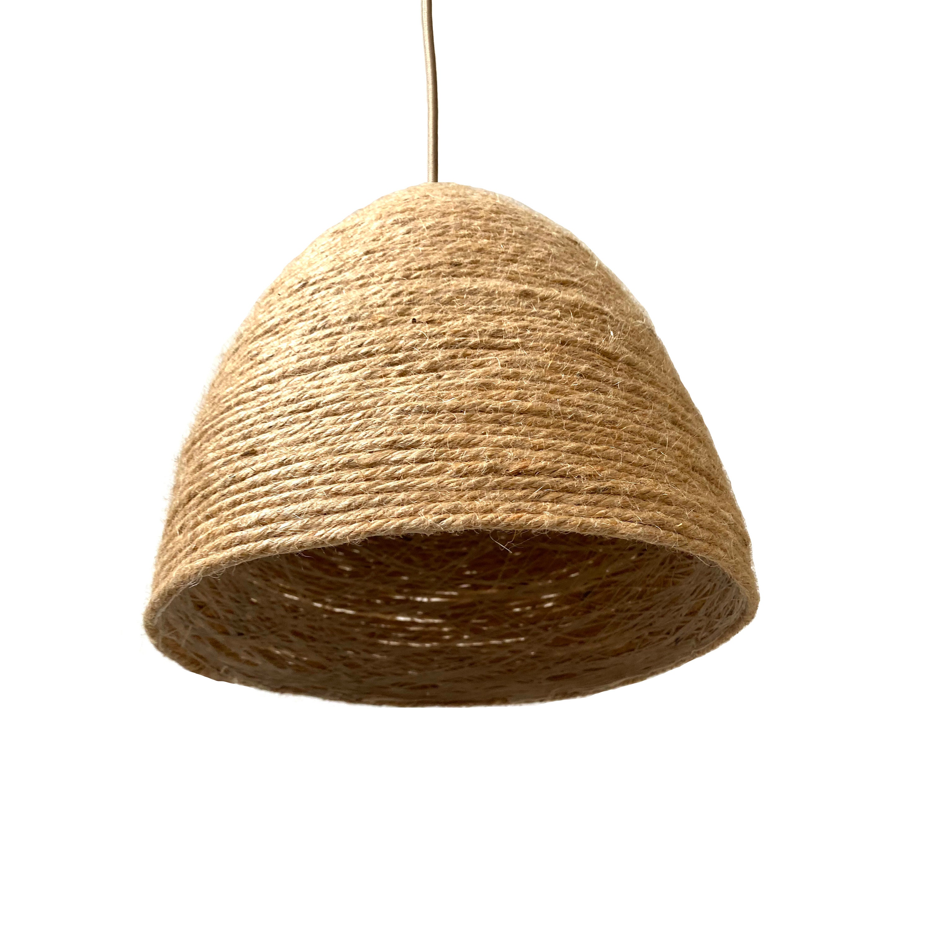Jute Ceiling Lamp Boho Style Modern Pendant Lamp Boho - Etsy