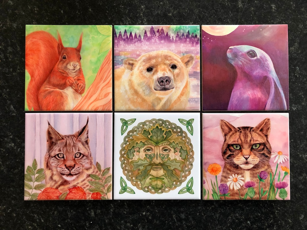 Highland Celtic Art 'wildlife' Ceramic Tiles - Etsy