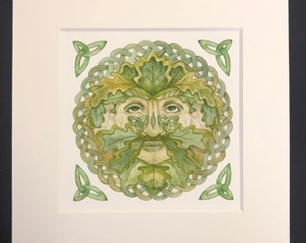 Autumn Green Man Fine Art Limited Edition Giclee Print - Etsy