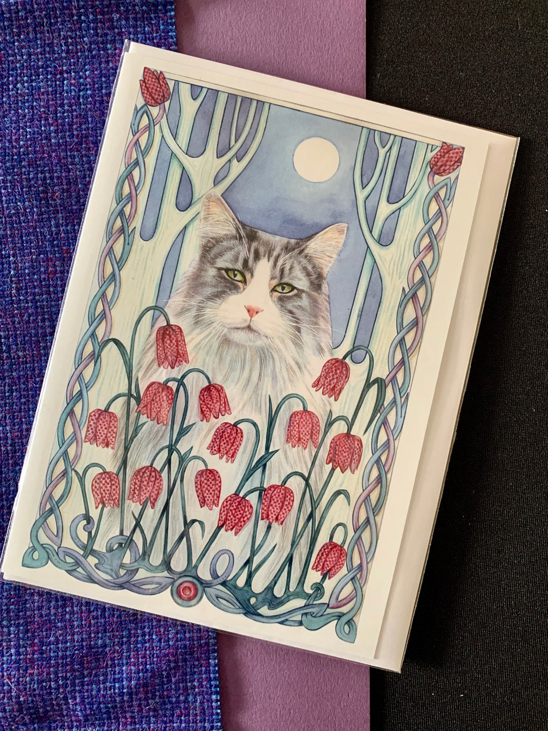 Floki the Norwegian Forest Cat Greetings Card - Etsy