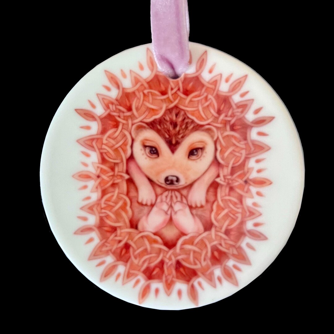 Celtic Hedgehog Ceramic Hanger - Etsy