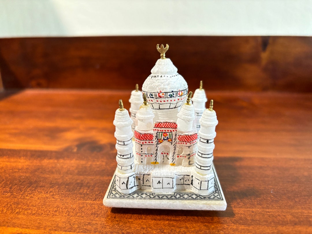 Taj Mahal Miniature Model, Small 3 Marble Replica Taj Mahal Mosque ...