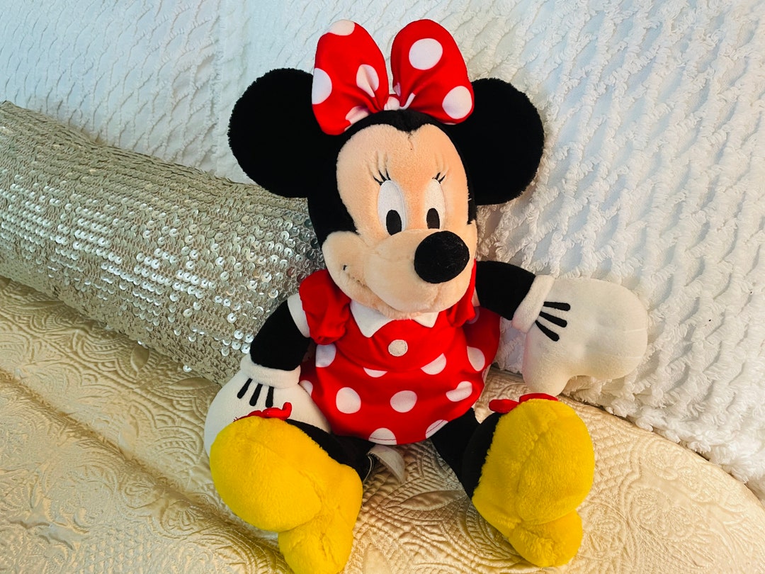 Minnie Mouse Plush 18 Disney Red Polka Dot Yellow Shoes - Etsy