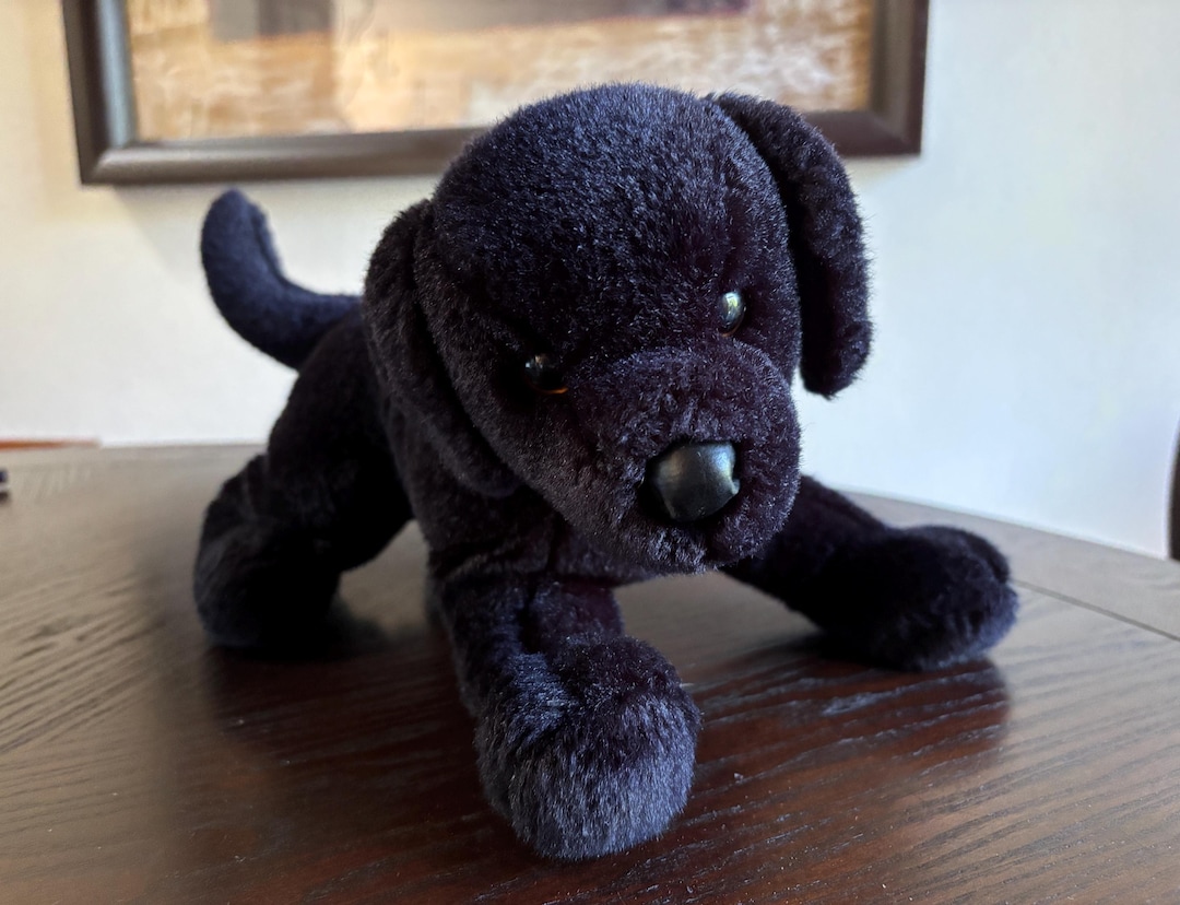 Douglas Cuddle Toys Black Lab Puppy Plush – Realistic Stuffed Animal ...