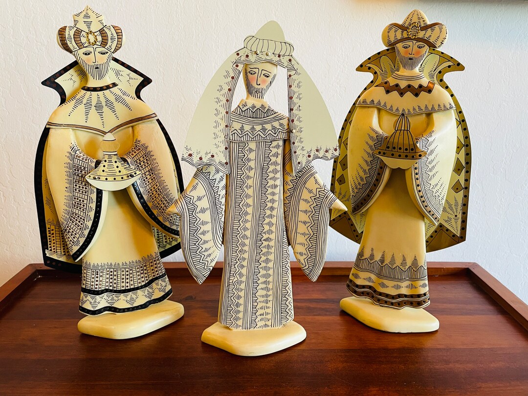 Silvestri Nativity Figures, 3 Wise Men, Handcrafted SP for Silvestri ...