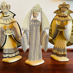 Silvestri Nativity Figures, 3 Wise Men, Handcrafted SP for Silvestri ...