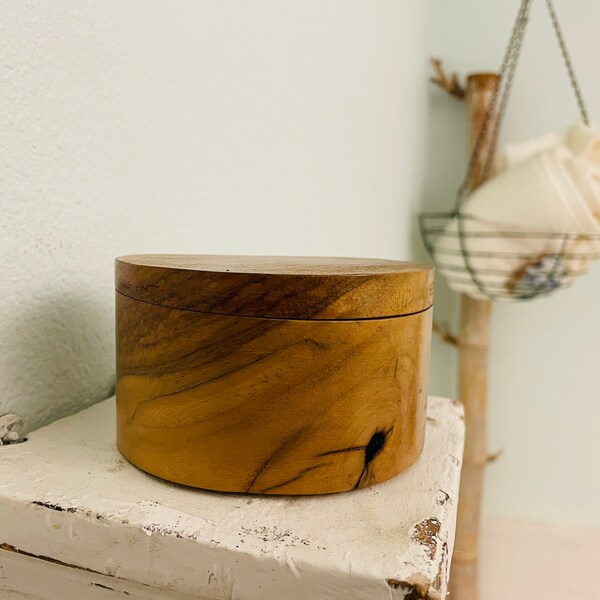 Round Wood Box - Etsy