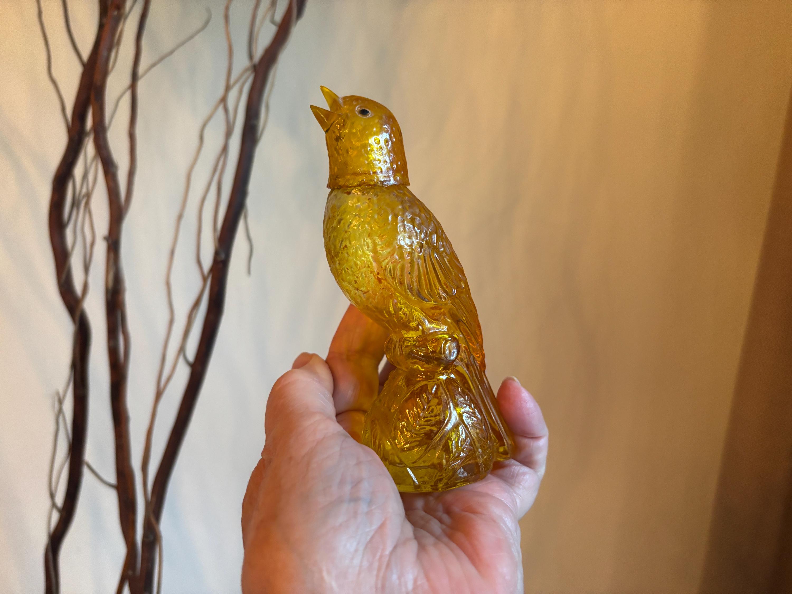 1970s Avon Perfume Bottle, Canary Yellow Bird, Charisma Cologne Bottle ...