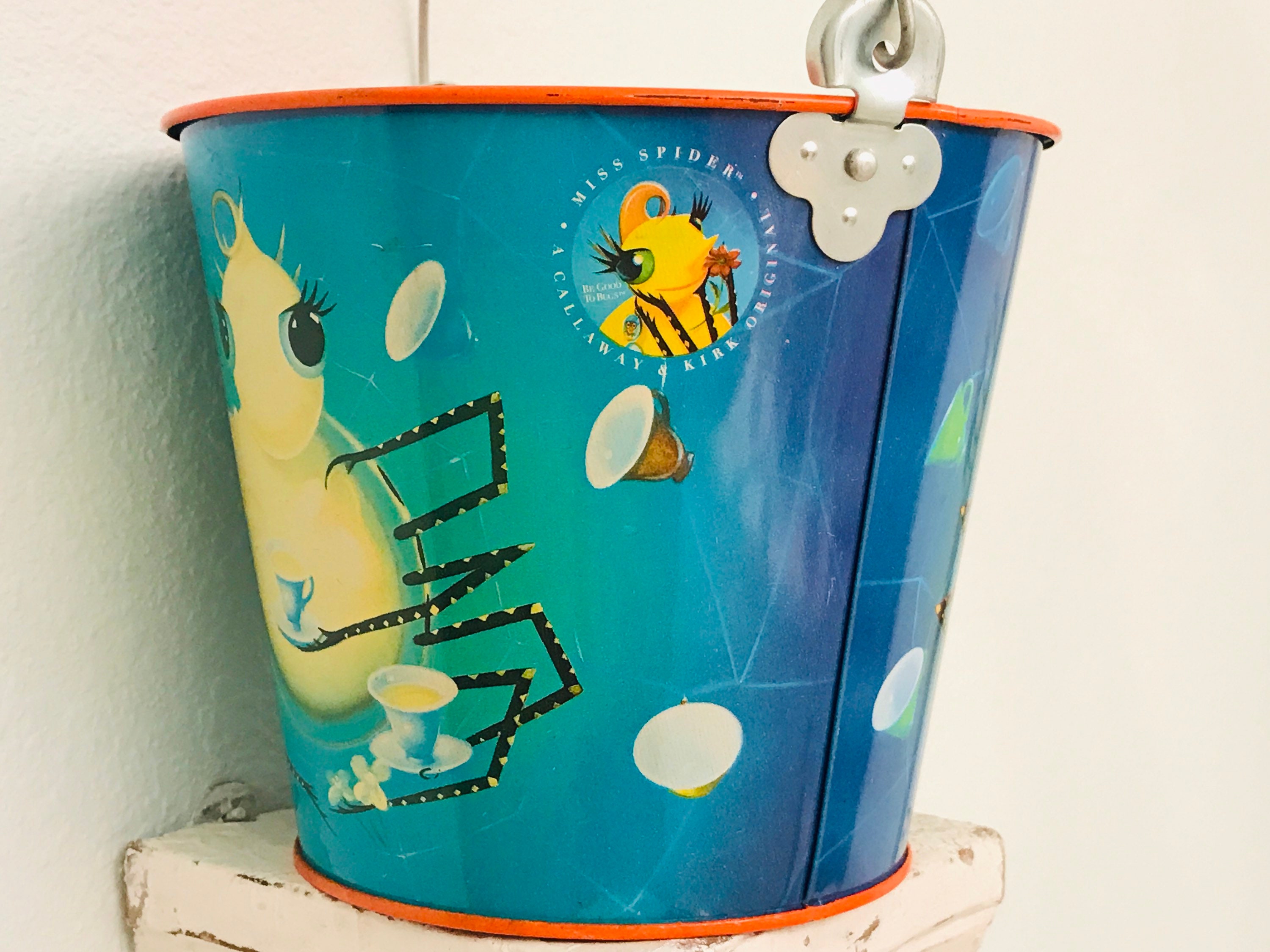 Miss Spider Tea Party Sand Pail Metal Sand Bucket Tin Litho - Etsy