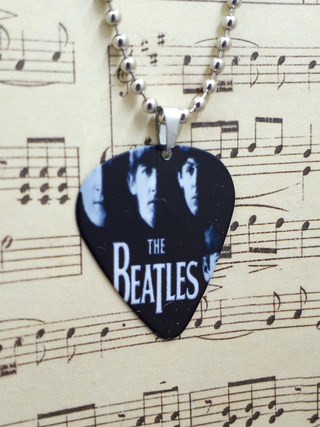 The Beatles "meet the Beatles" Classic Rock Guitar Pick Pendant ...