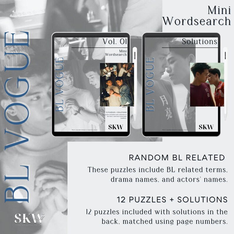 Mini BL Wordsearch | Printable, Thai Dramas, Goodnotes, Digital, Yaoi ...