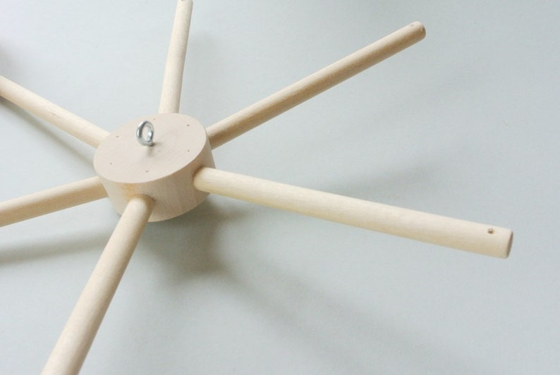 Wood mobile hanger. Baby mobile frame. Wood mobile base | Etsy