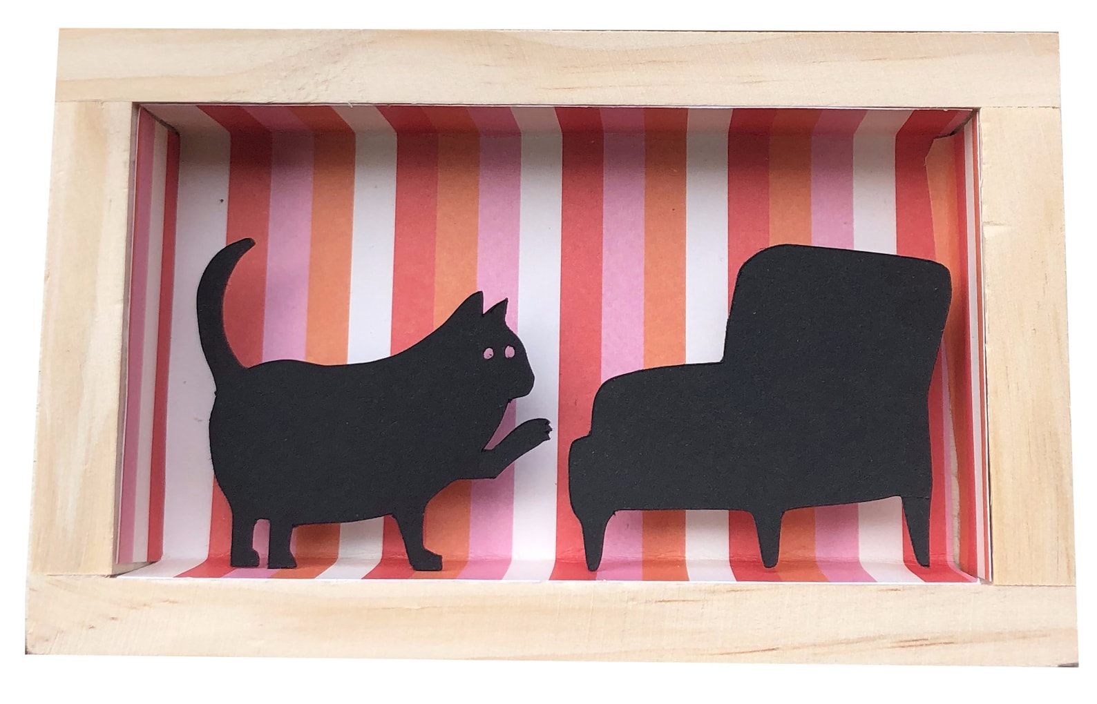 Paper Cut Diorama, Cat Framed Art, Funny Cats, Diorama, Shadowbox ...