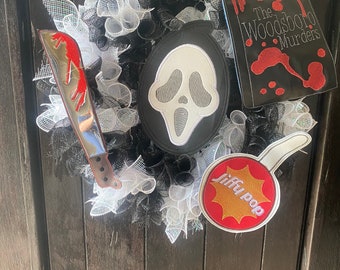 Handmade Wreath| Scream Wreath | Halloween| Fall Wreath| Home Decor - Etsy