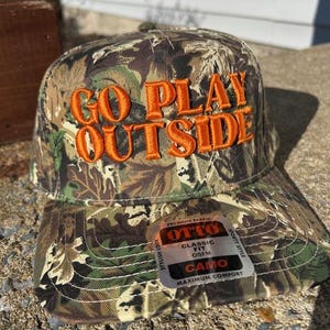 Go Play Outside - Trucker Hat - Color Options - Etsy