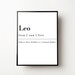 Leo Sarcastic Wall Art | Zodiac Sign Digital Print | Astrology Home ...