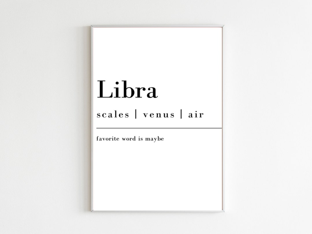 Libra Sarcastic Wall Art | Zodiac Sign Digital Print | Astrology Home ...