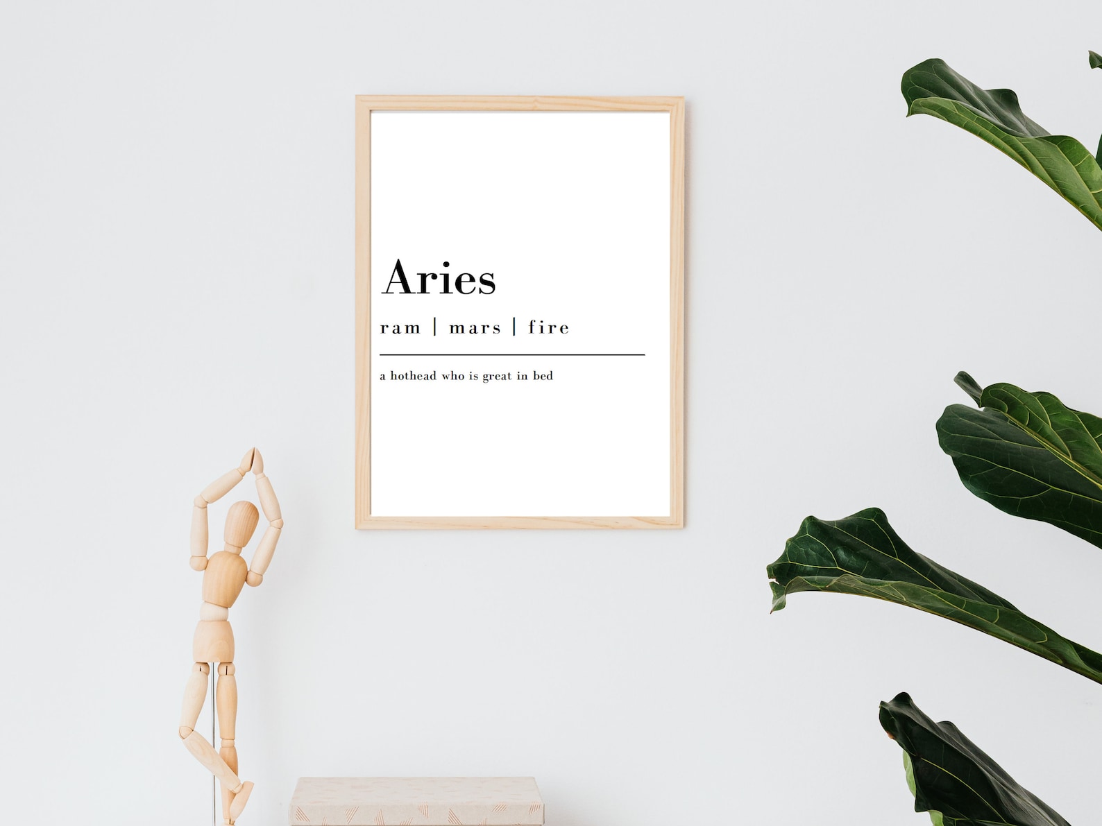 Aries Humor Art Print | Zodiac Sign Wall Art | Sarcastic Aries Humor ...