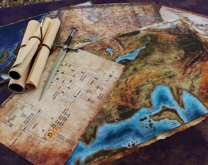 Custom RPG / Game Cloth Map Printing Service - Etsy