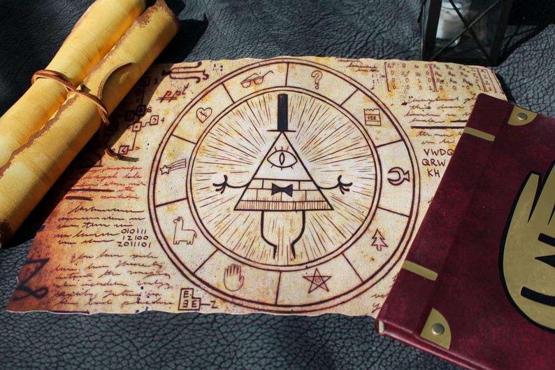 Bill Cipher Summoning Scroll - Antique Bill Cypher Print (inspired by ...