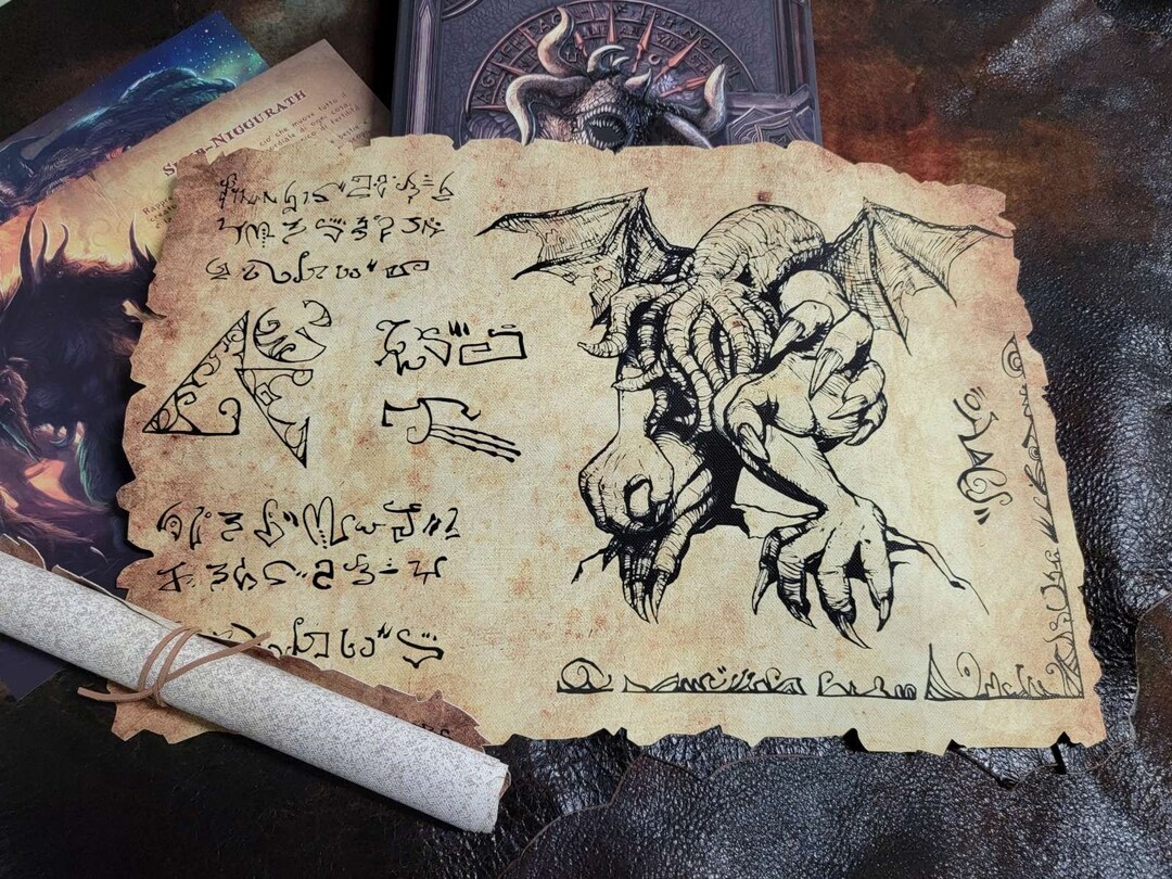 Ancient Cthulhu Summoning Scroll - an Aged Antique Scroll (inspired by ...