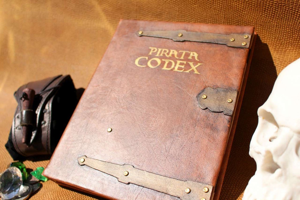 The Pirate Code pirata Codex Book Replica Custom Cover for - Etsy