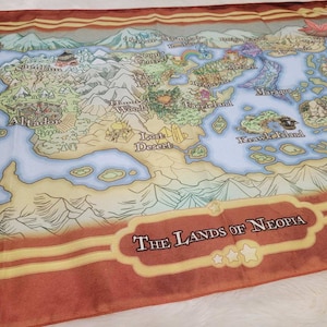 Neopets – Cloth Map Lands of Neopia (officially Licensed) - Etsy