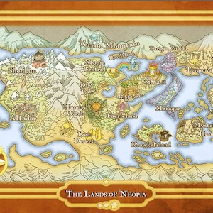 Neopets – Cloth Map Lands of Neopia (officially Licensed) - Etsy