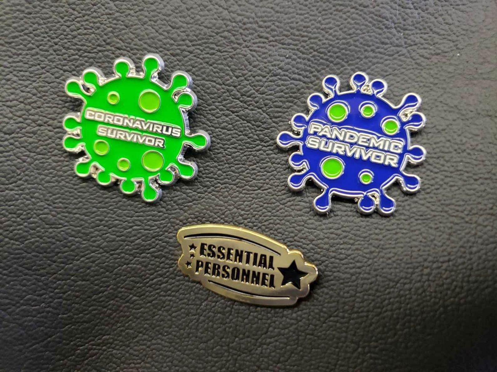 Pandemic Survivor Silver Enamel Pin - Etsy