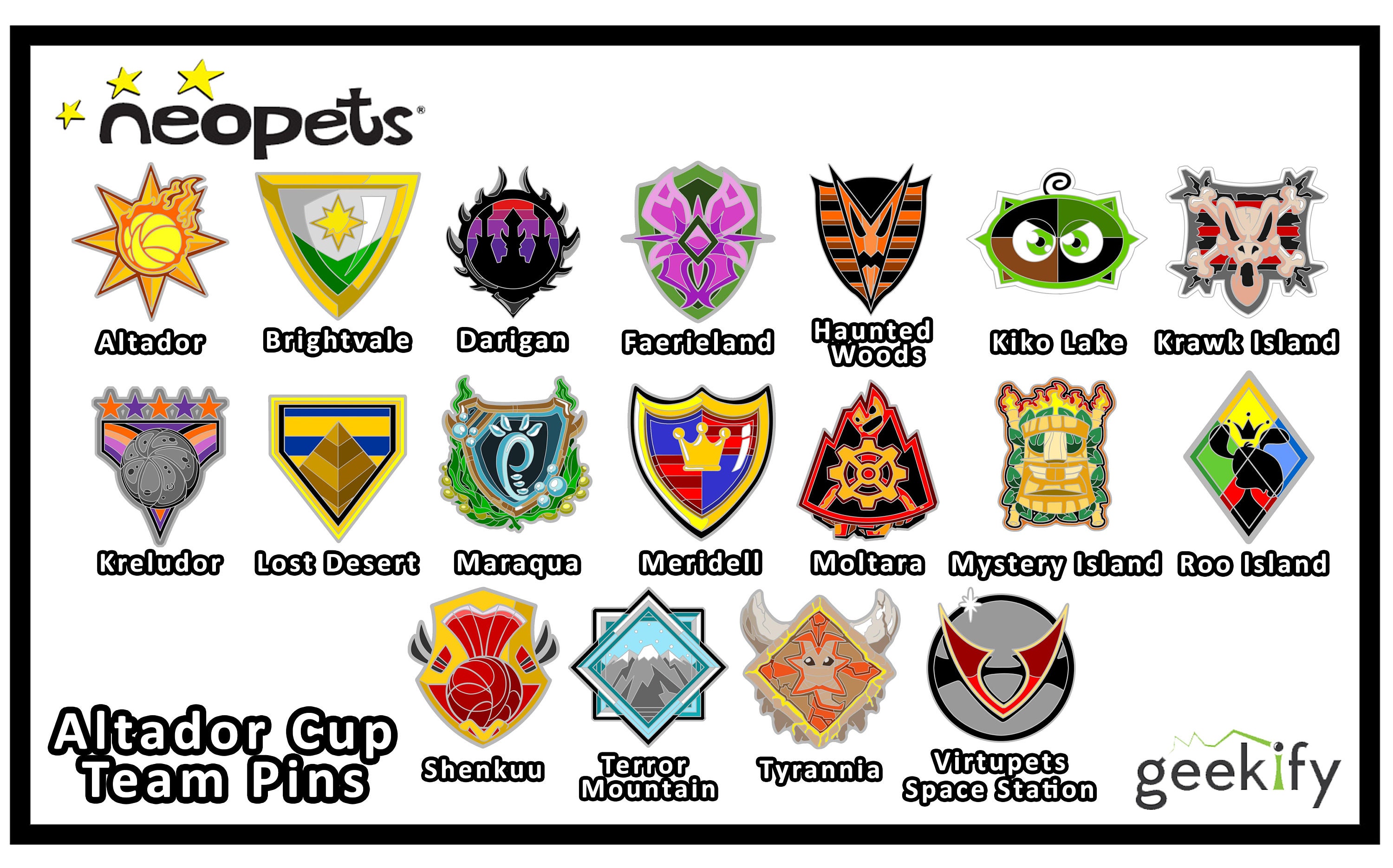 Neopets – Altador Cup Enamel Pins (officially Licensed) - Etsy UK