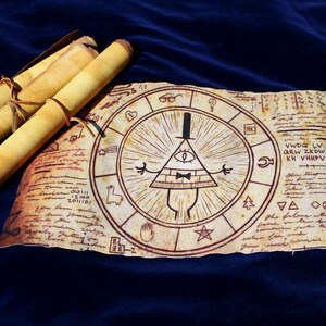 Bill Cipher Summoning Scroll - Antique Bill Cypher Print (inspired by ...