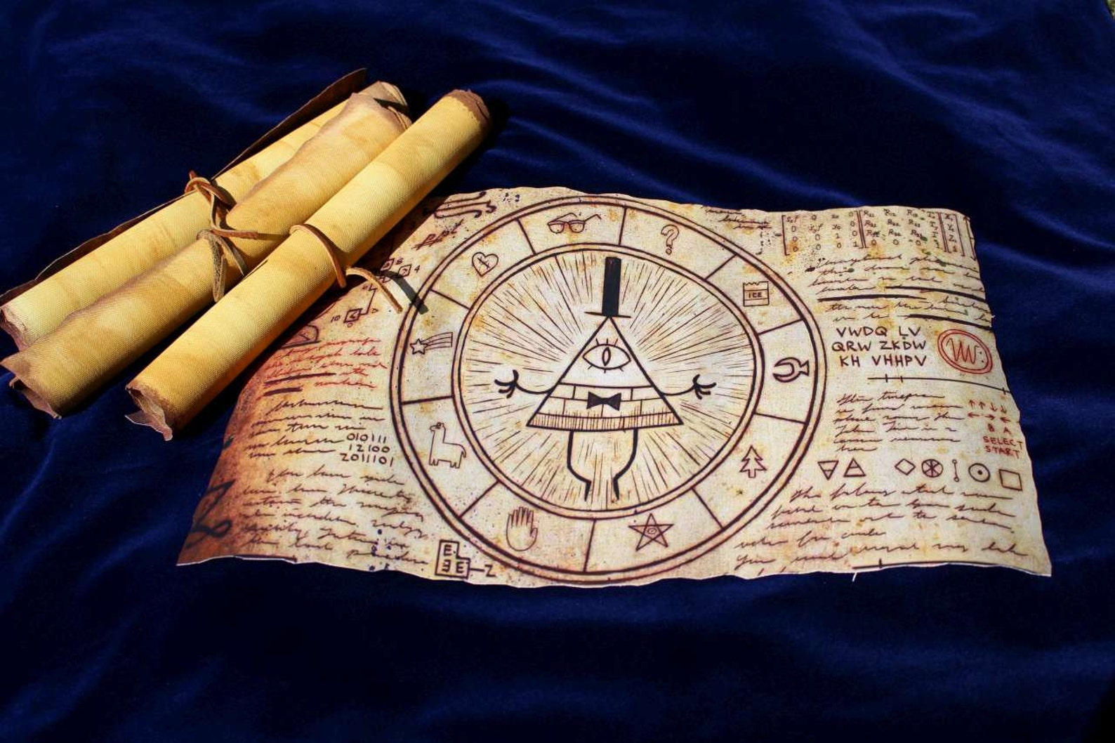 Magic Bill Cipher Summoning Scroll an Antique Bill Cypher - Etsy