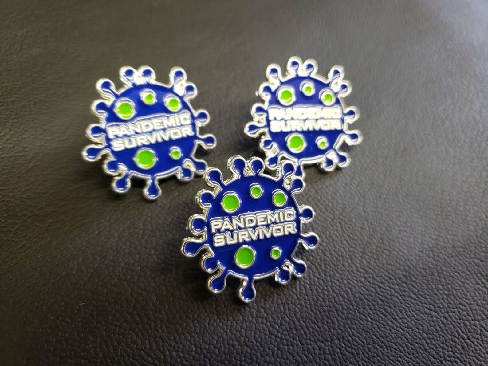 Pandemic Survivor Silver Enamel Pin - Etsy
