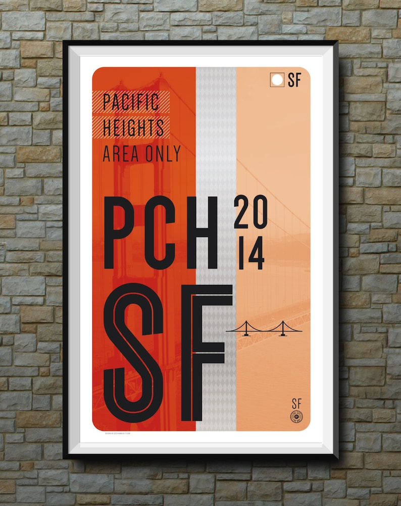 San Francisco Downloadable Muni Poster: Pacific Heights - Etsy