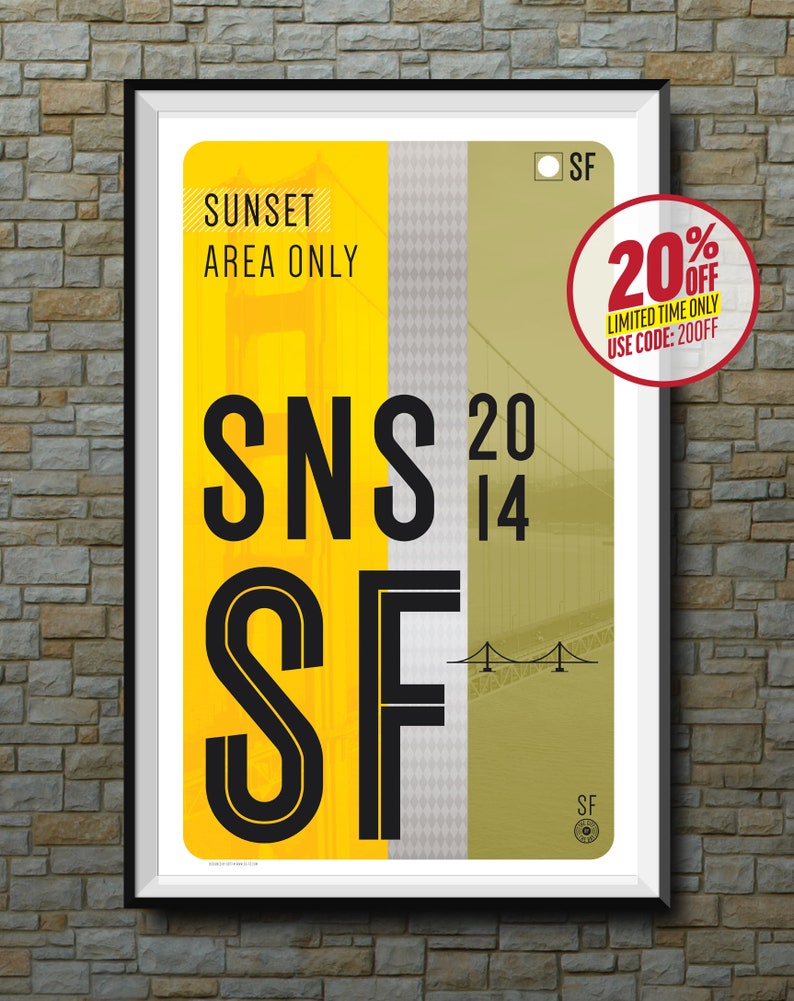 SF Muni Poster: Sunset - Etsy