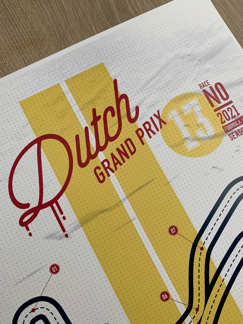 Formula 1 Racetrack Downloadable Poster: Dutch Track - Etsy