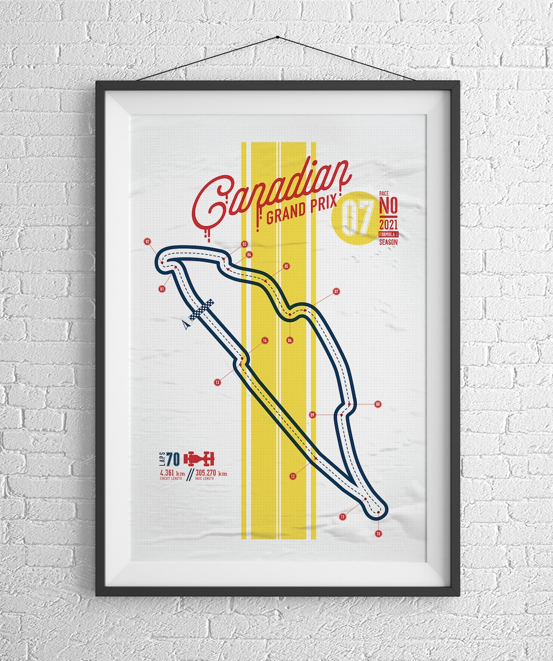 Formula 1 Racetrack Downloadable Poster: Canadian Track - Etsy
