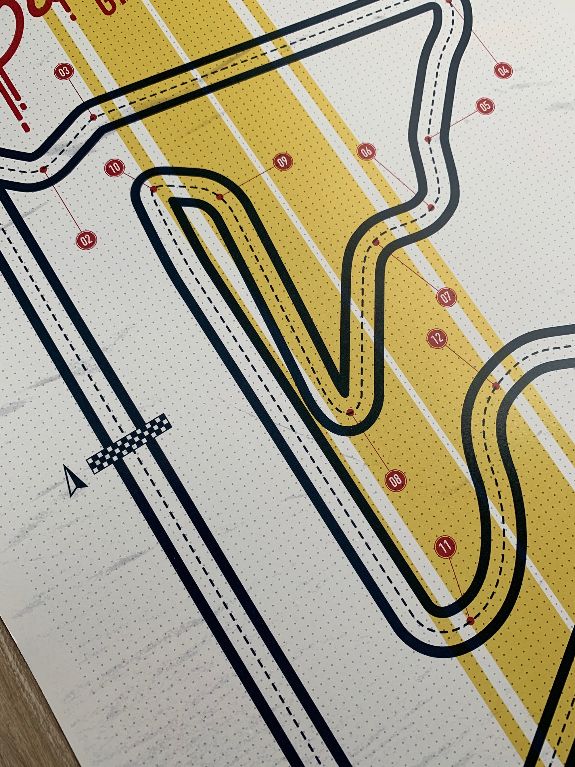 Formula 1 Racetrack Downloadable Poster: Bahrain Track - Etsy